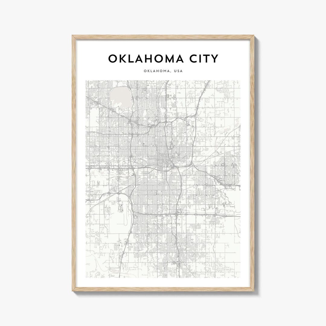 Oklahoma City Map Poster, Oklahoma City Map Print, Oklahoma City Travel ...