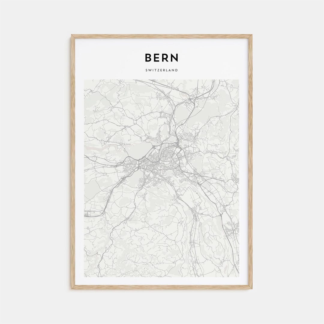 Bern Map Poster, Bern Map Print, Bern Travel Wall Art, Bern ...