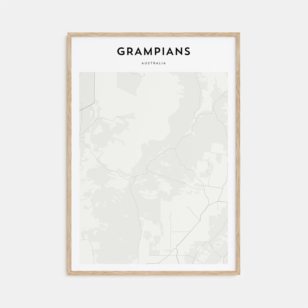 Grampians Map Poster, Grampians Map Print, Grampians Personalized Map ...