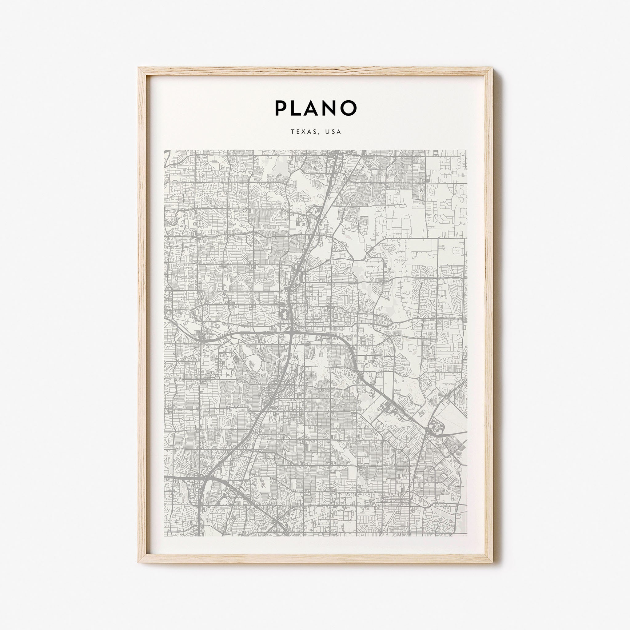 Plano Map Poster, Plano Map Print, Plano Personalized Map Art, Plano ...