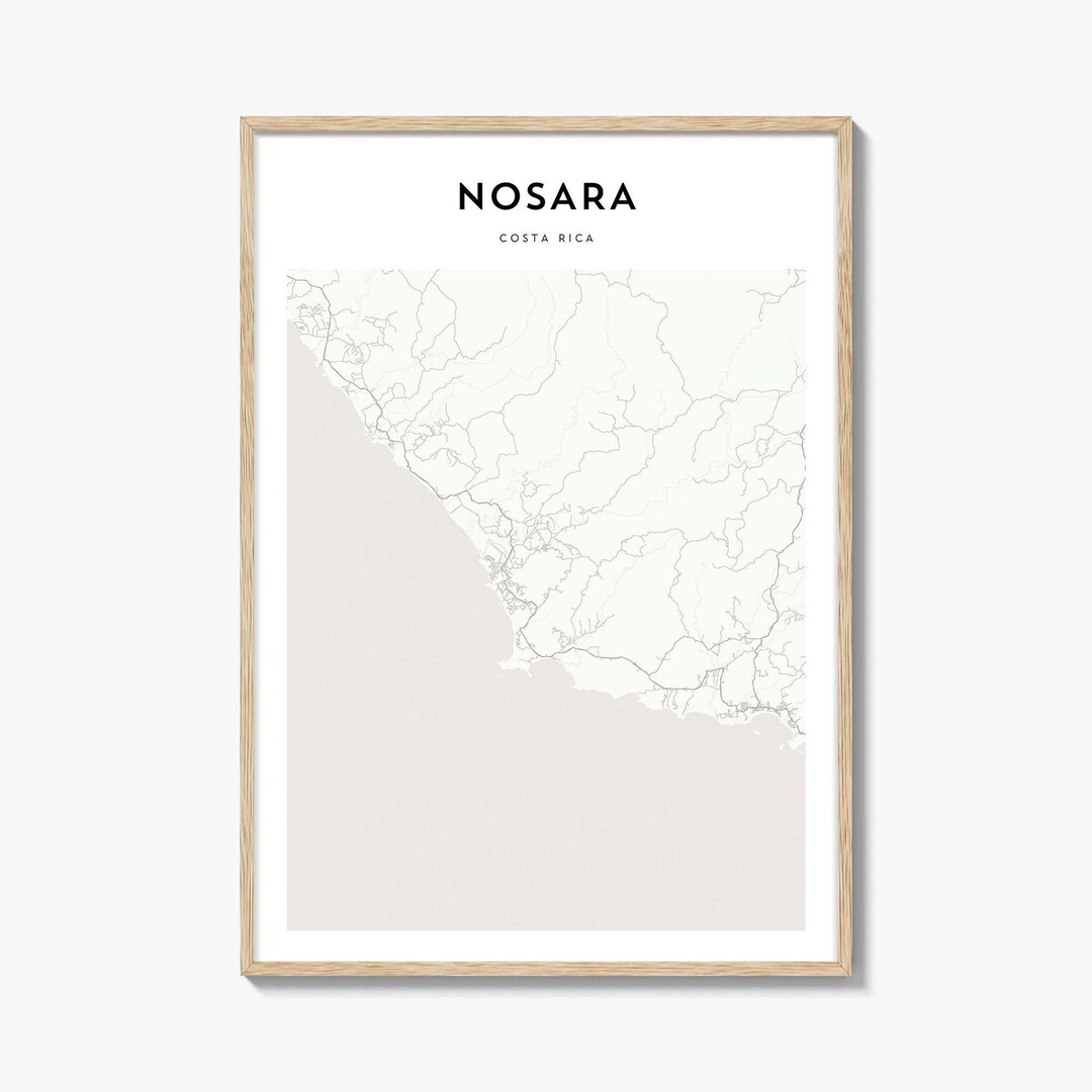 Nosara Map Poster, Nosara Map Print, Nosara Travel Wall Art, Nosara ...