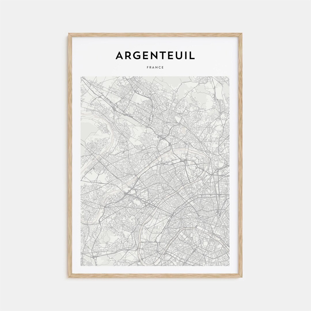 Argenteuil Map Poster, Argenteuil Map Print, Argenteuil Travel Wall Art ...