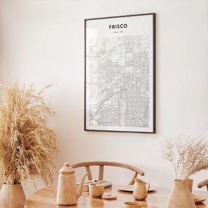 Frisco Map Poster, Frisco Map Print, Frisco Travel Wall Art, Frisco ...