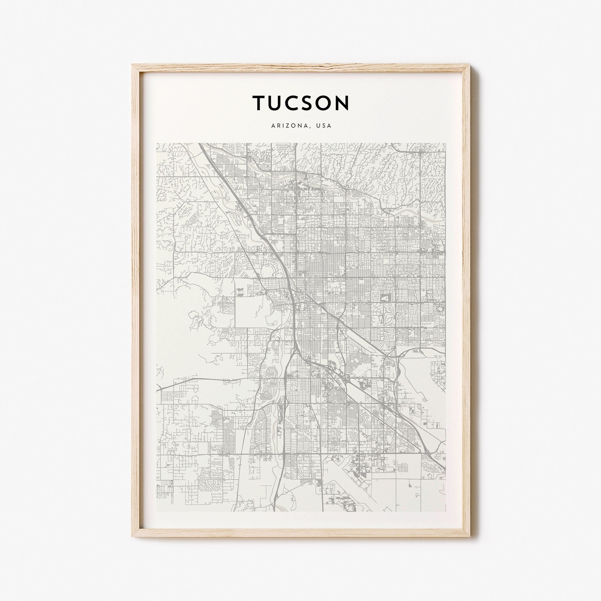 Tucson Map Poster, Tucson Map Print, Tucson Personalized Map Art ...