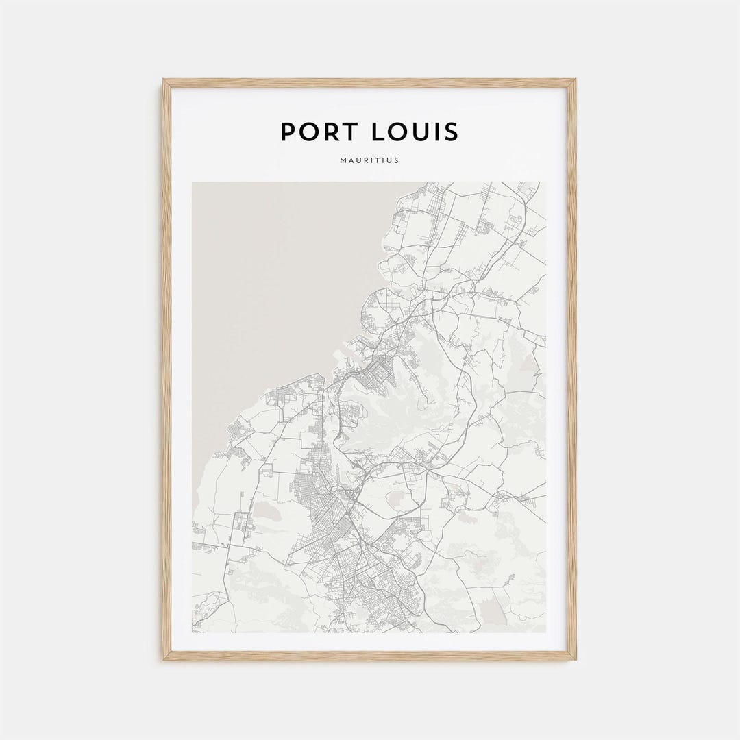 Port Louis Map Poster, Port Louis Map Print, Port Louis Travel Wall Art ...
