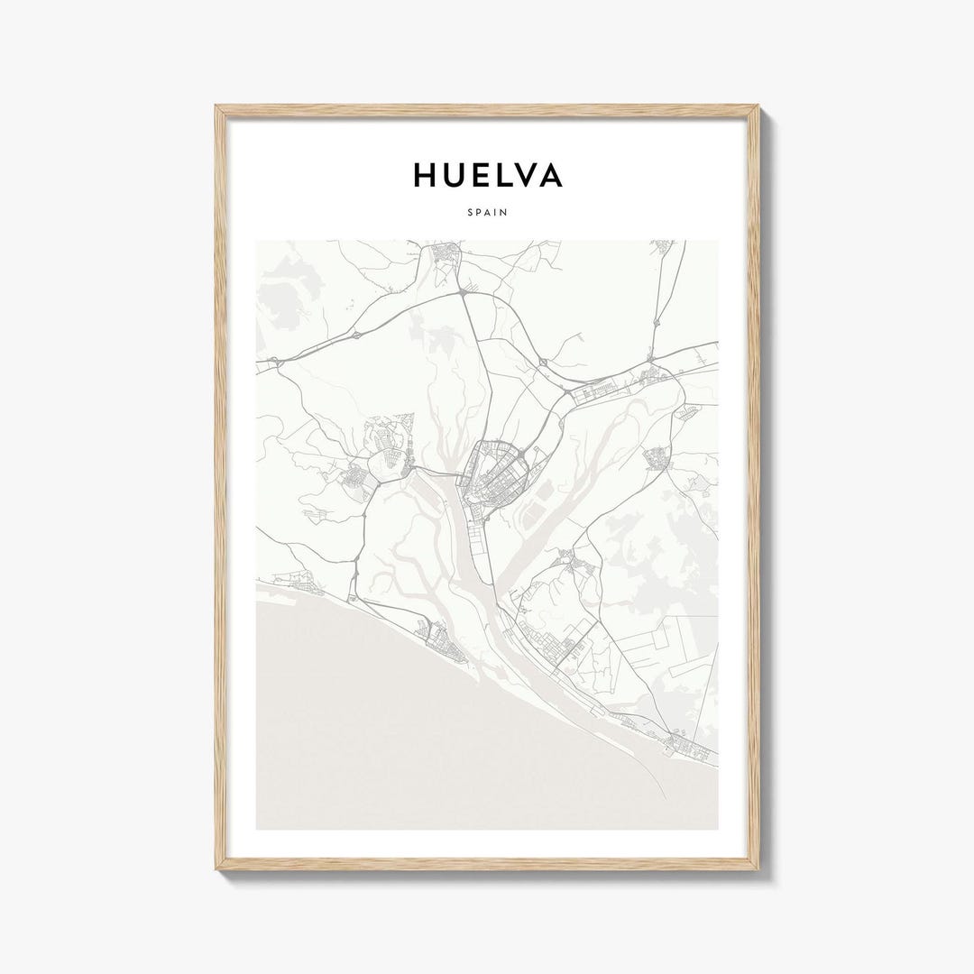 Huelva Map Poster, Huelva Map Print, Huelva Travel Wall Art, Huelva ...