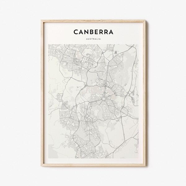 Canberra Map Poster - Etsy