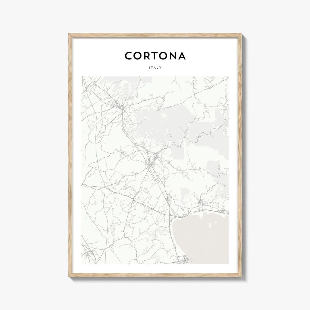 Cortona Map Print, Tuscany Poster, Italy Wall Art, Cortona Custom ...