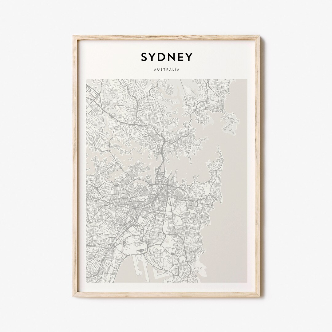 Sydney Map Poster, Sydney Map Print, Sydney Personalized Map Art ...