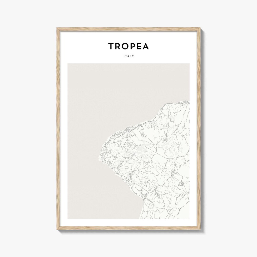 Tropea Italy Map Poster: Travel Wall Art Print - Etsy
