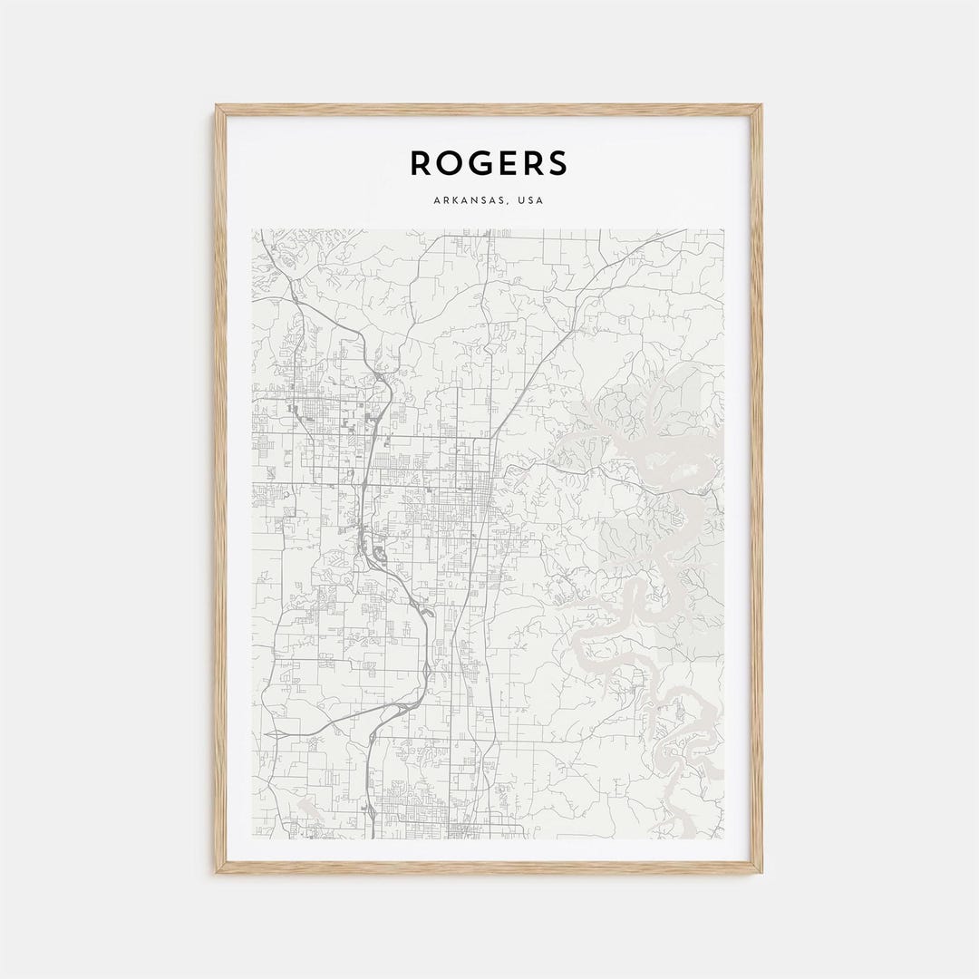 Rogers Map Poster, Rogers Map Print, Rogers Personalized Map Art ...