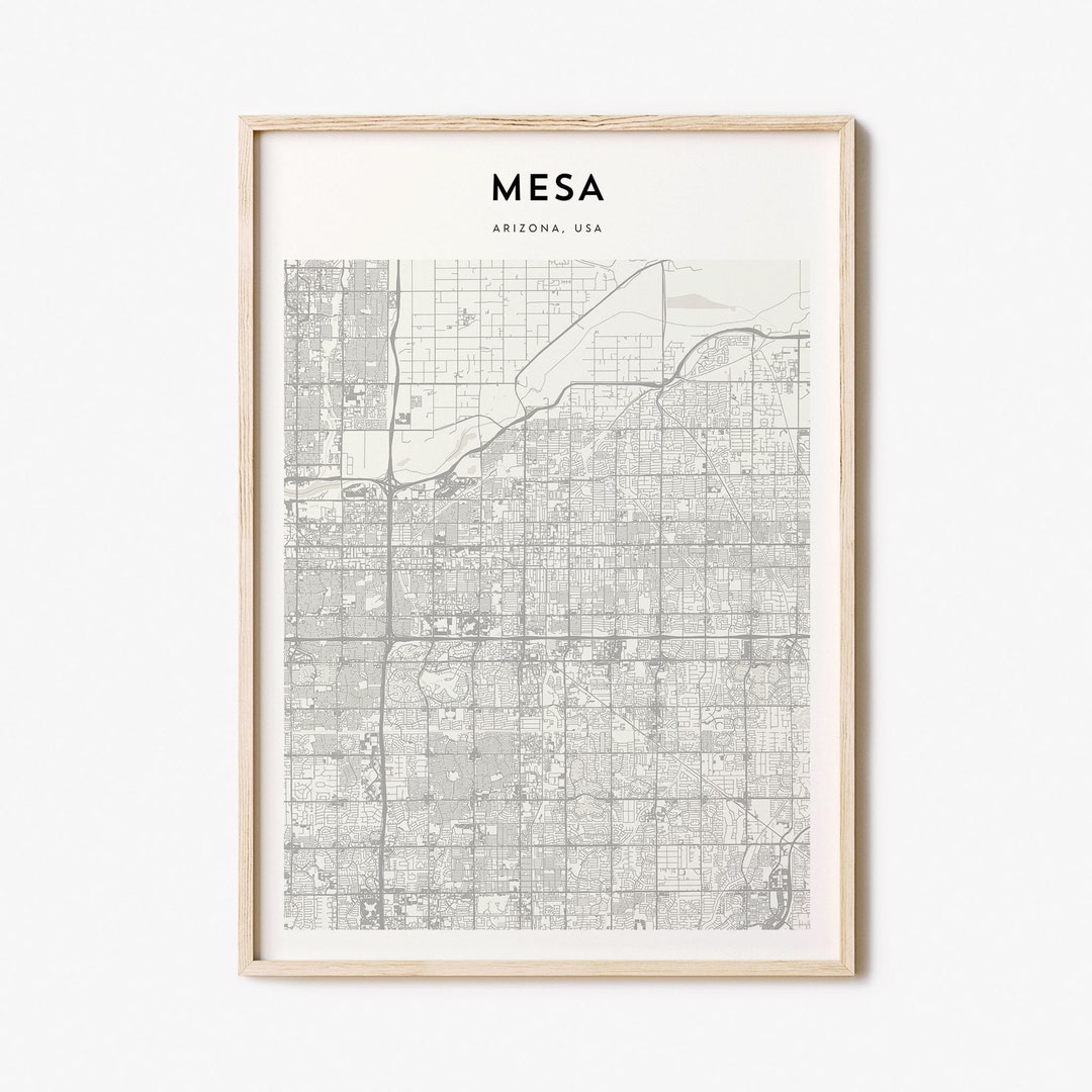 Mesa Map Poster, Mesa Map Print, Mesa Personalized Map Art, Mesa Wall ...