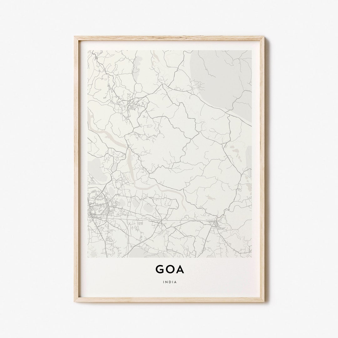 Map of Goa Goa Map Print Goa Map Poster City Map Print Map - Etsy