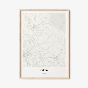 Map of Goa Goa Map Print Goa Map Poster City Map Print Map - Etsy