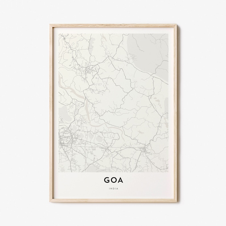 Map of Goa Goa Map Print Goa Map Poster City Map Print Map - Etsy