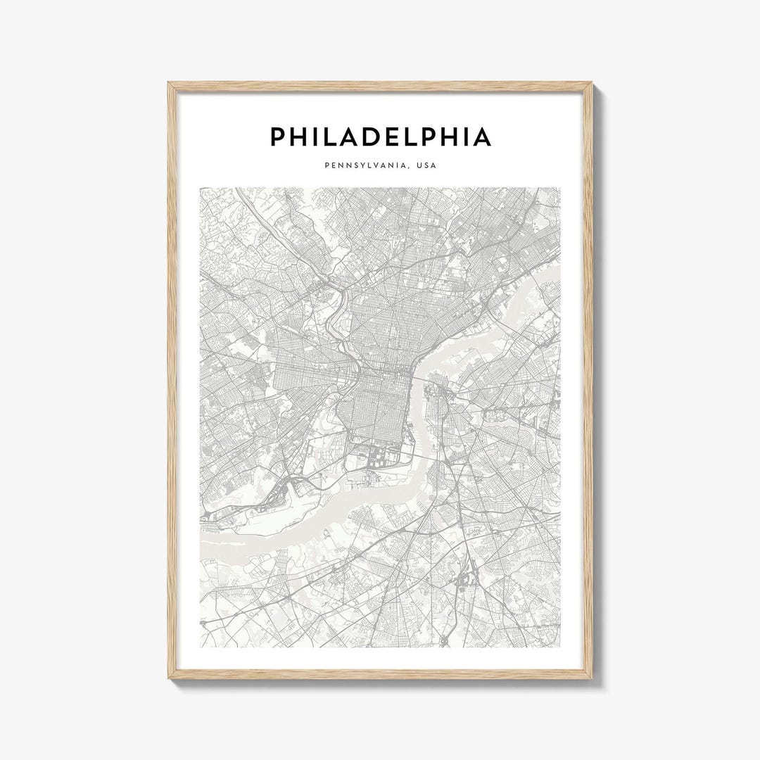 Philadelphia Map Poster, Philadelphia Map Print, Philadelphia Travel ...