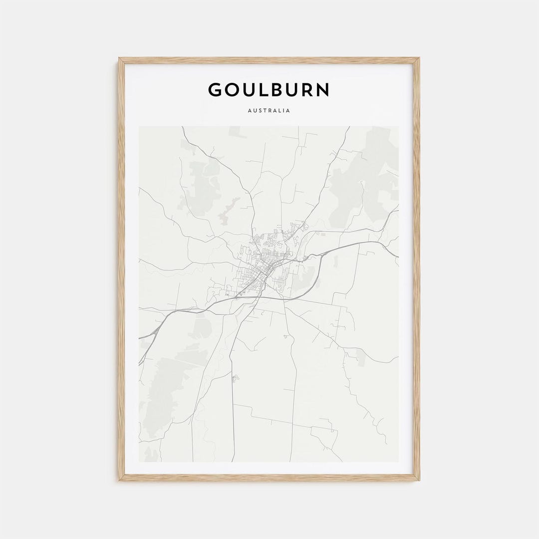 Goulburn Map Poster, Goulburn Map Print, Goulburn Personalized Map Art ...