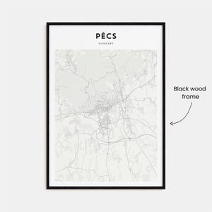 Pecs Map Poster, Pecs Map Print, Pecs Personalized Map Art, Pecs Wall ...