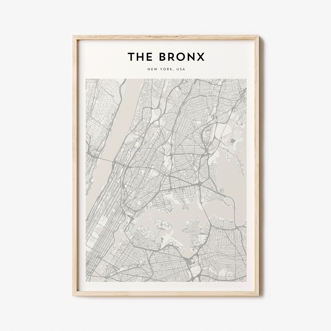 The Bronx Map Poster, the Bronx Map Print, the Bronx Personalized Map ...