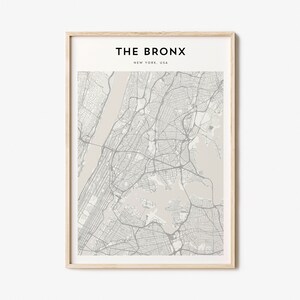 The Bronx Map Poster, the Bronx Map Print, the Bronx Personalized Map ...