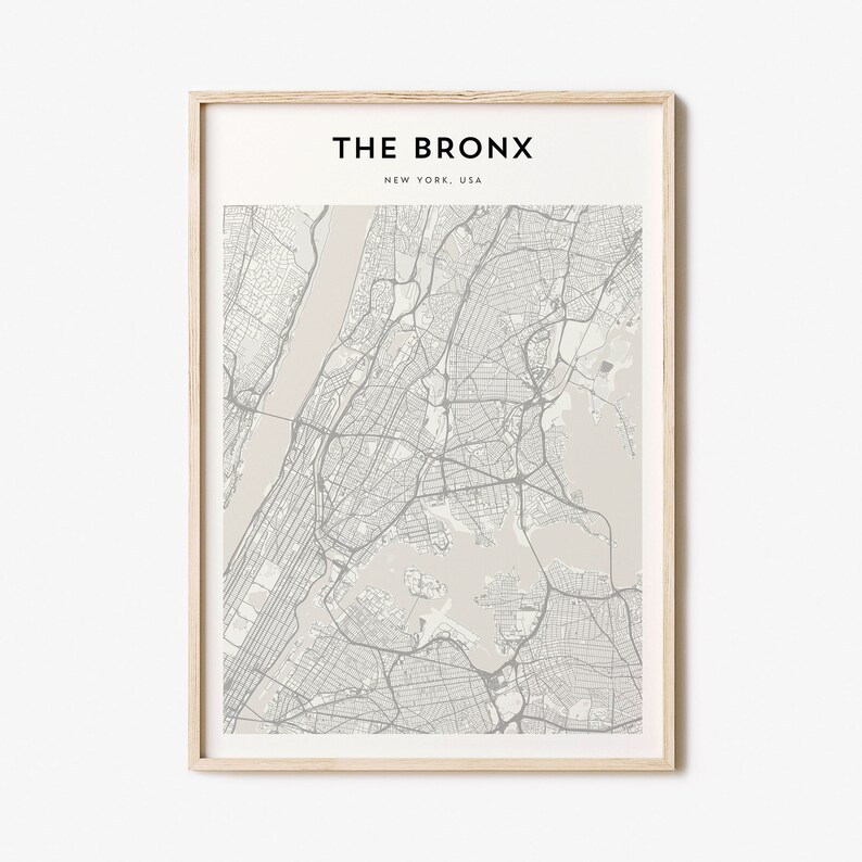 The Bronx Map Poster, the Bronx Map Print, the Bronx Personalized Map ...