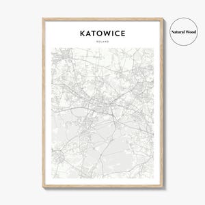 Katowice Map Poster, Katowice Map Print, Katowice Travel Wall Art ...