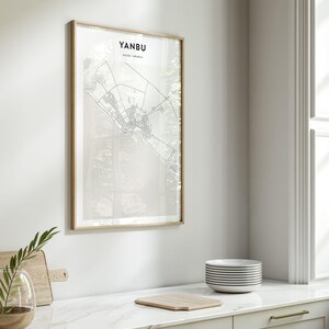 Yanbu Map Poster, Yanbu Map Print, Yanbu Travel Wall Art, Yanbu ...