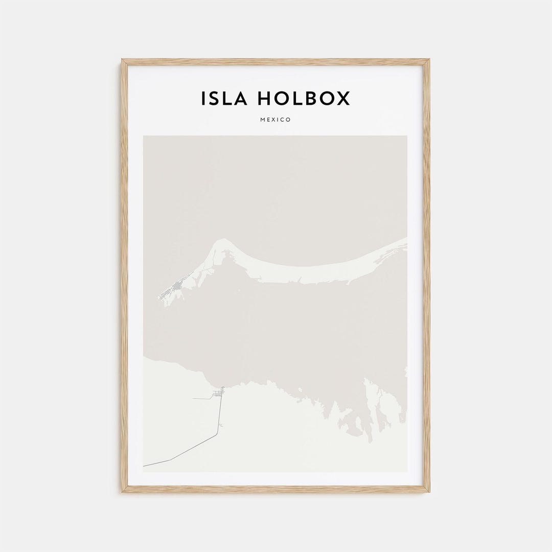 Isla Holbox Karte Poster, Isla Holbox Karte Druck, Isla Holbox ...