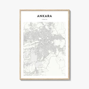 Ankara Map Poster, Ankara Map Print, Ankara Travel Wall Art, Ankara ...