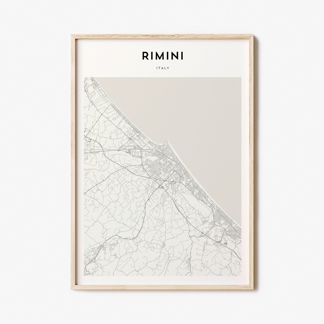 Rimini Map Poster, Rimini Map Print, Rimini Personalized Map Art ...