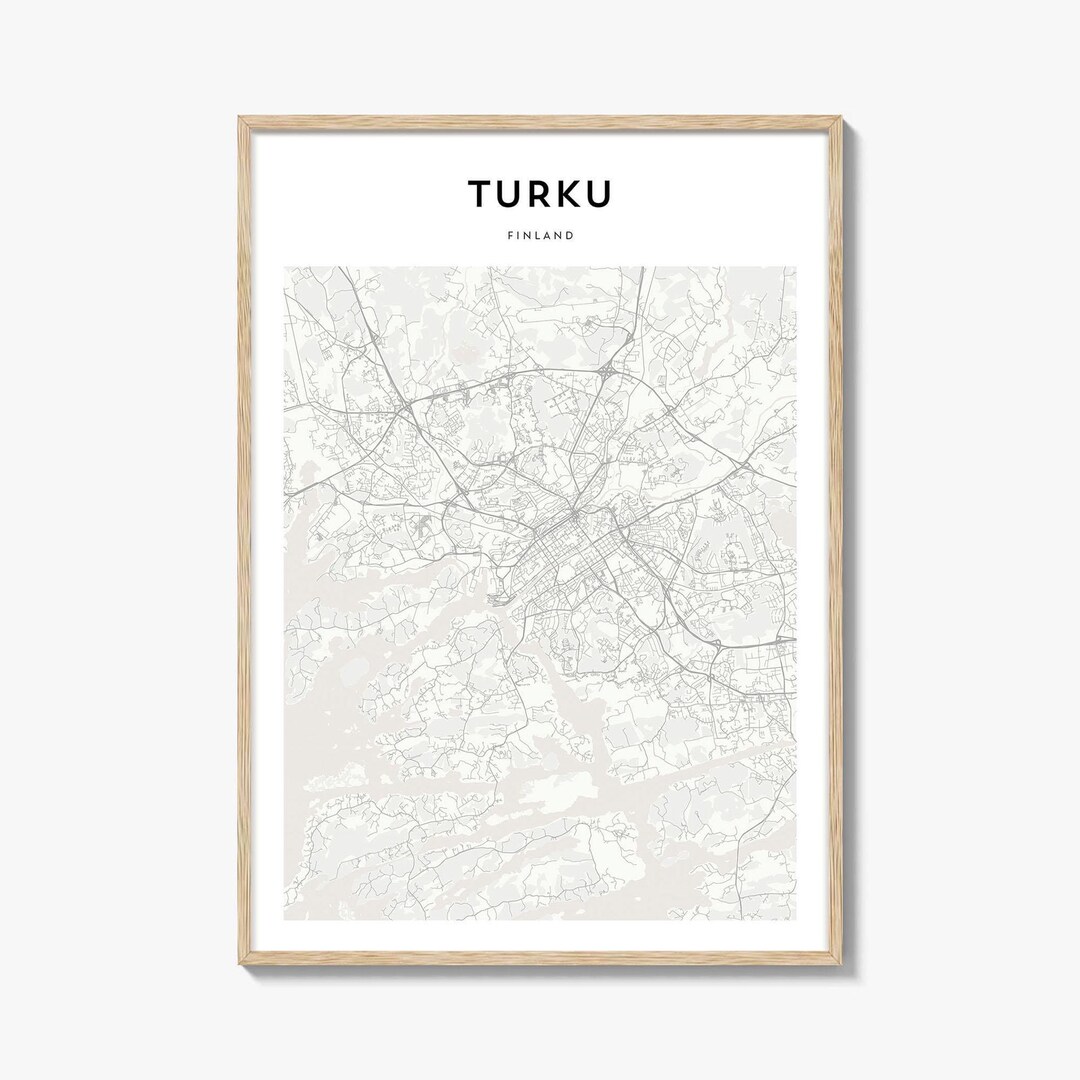 Turku Map Poster, Turku Map Print, Turku Travel Wall Art, Turku ...