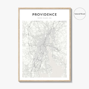 Providence Map Poster, Providence Map Print, Providence Travel Wall Art ...