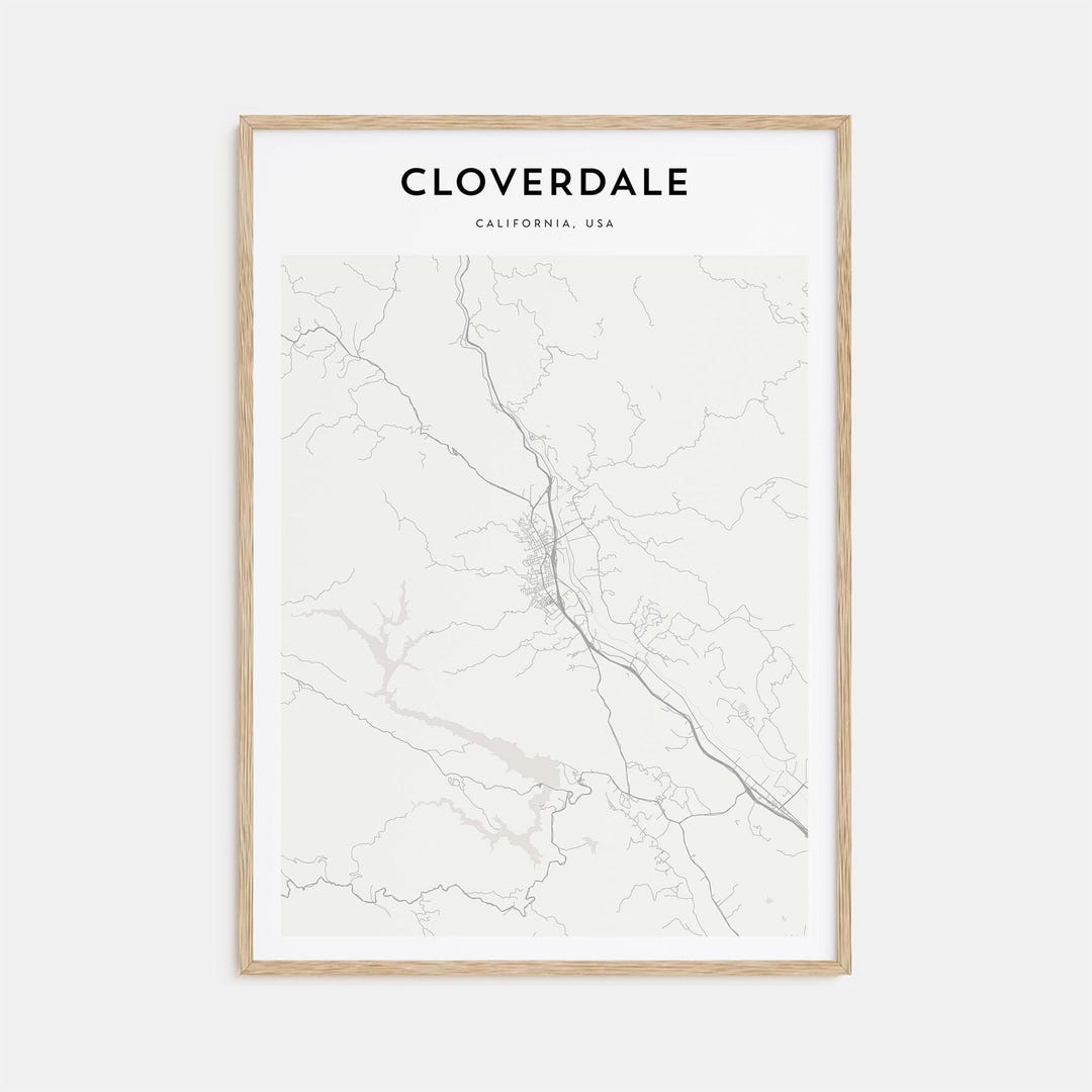 Cloverdale Map Poster, Cloverdale Map Print, Cloverdale Personalized ...