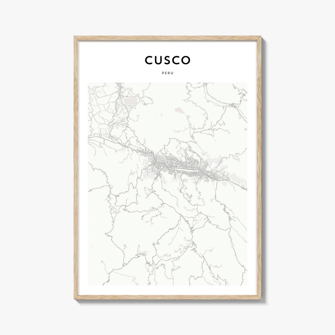 Cusco Map Poster, Cusco Map Print, Cusco Travel Wall Art, Cusco ...