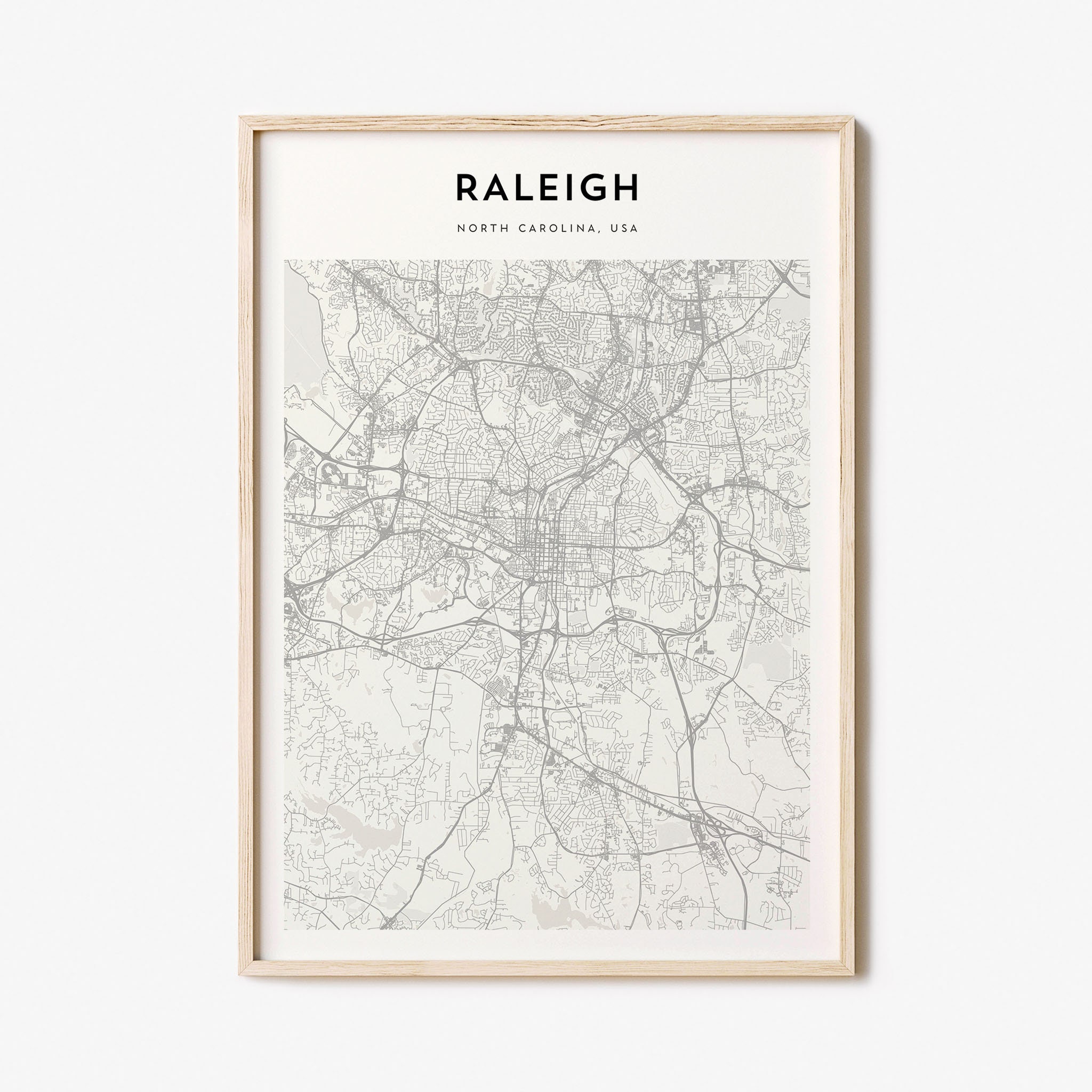Raleigh Map Poster, Raleigh Map Print, Raleigh Personalized Map Art ...