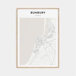 Bunbury Map Poster, Bunbury Map Print, Bunbury Personalized Map Art ...