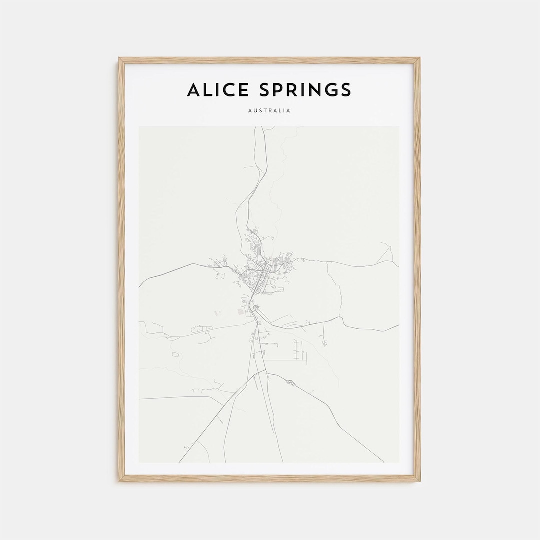 Alice Springs Map Poster, Alice Springs Map Print, Alice Springs ...