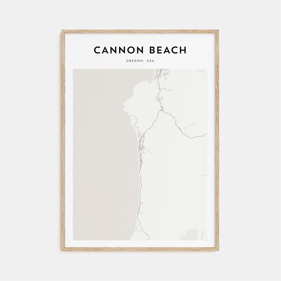 Cannon Beach Map Poster, Cannon Beach Map Print, Cannon Beach Travel ...