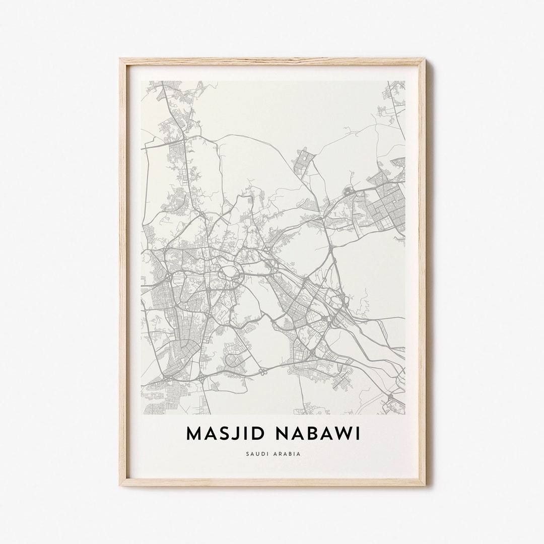 Map of Masjid Nabawi Masjid Nabawi Map Print Masjid Nabawi - Etsy Polska