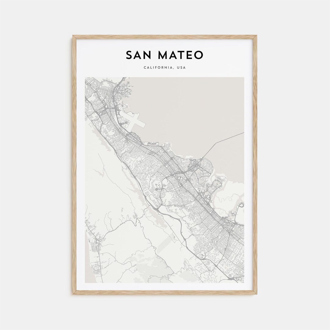 San Mateo Map Poster, San Mateo Map Print, San Mateo Personalized Map ...