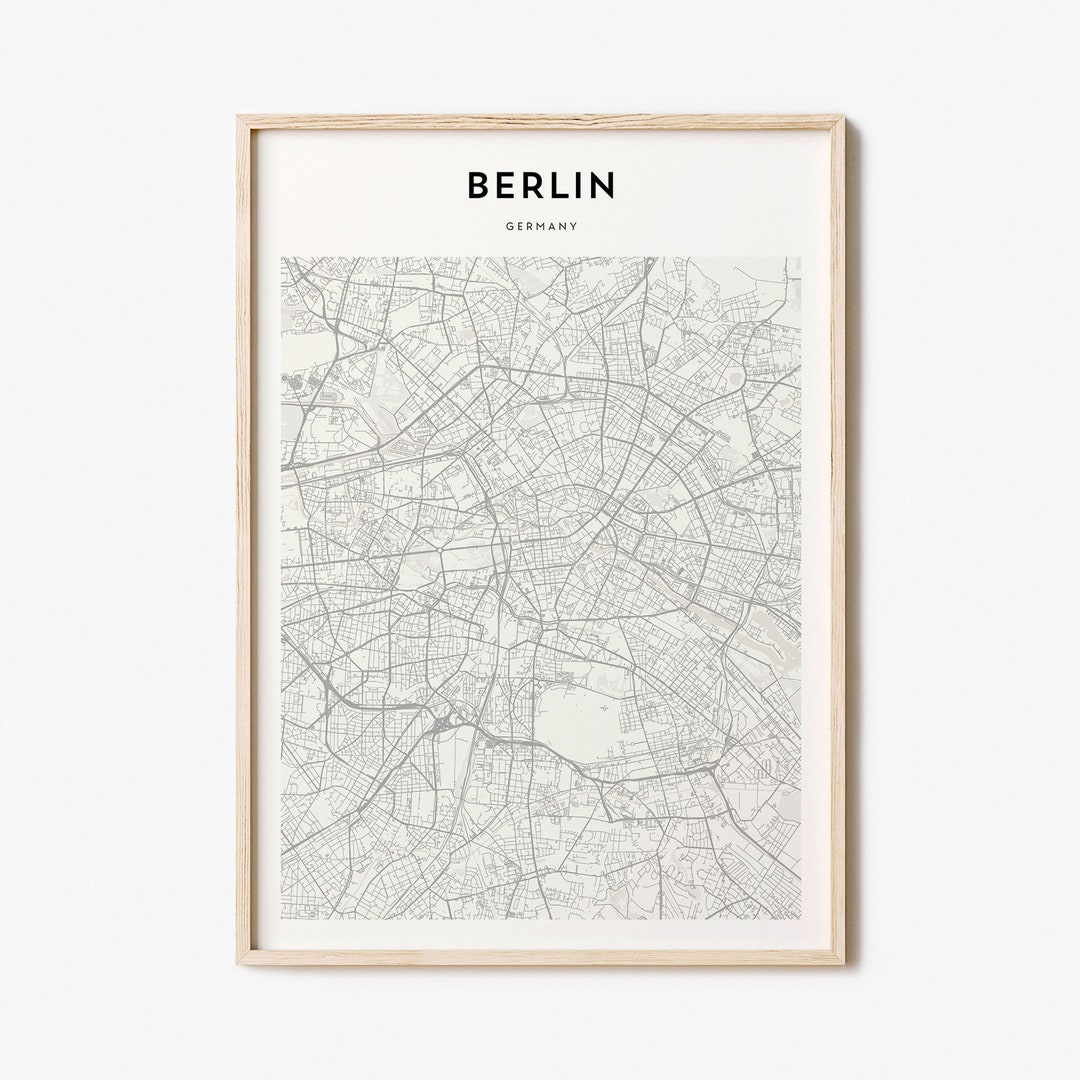 Berlin Map Poster, Berlin Map Print, Berlin Personalized Map Art ...