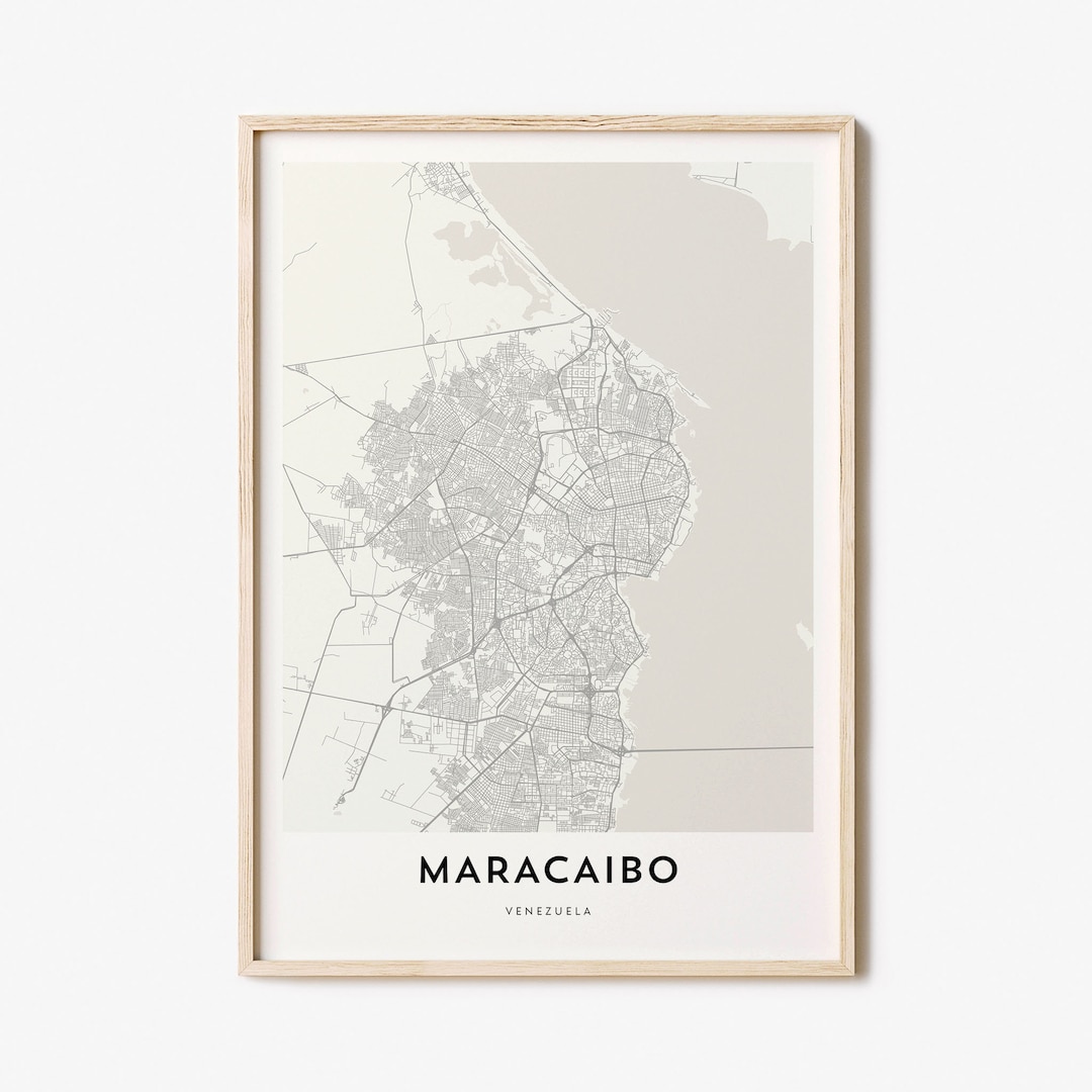 Map of Maracaibo, Maracaibo Map Print, Maracaibo Map Poster, City Map ...