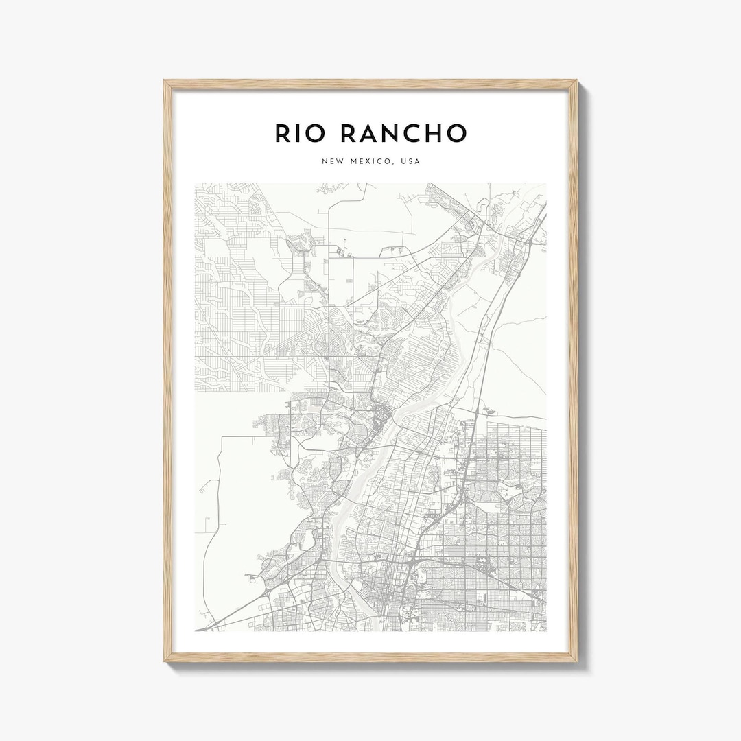 Rio Rancho Map Poster, Rio Rancho Map Print, Rio Rancho Travel Wall Art ...