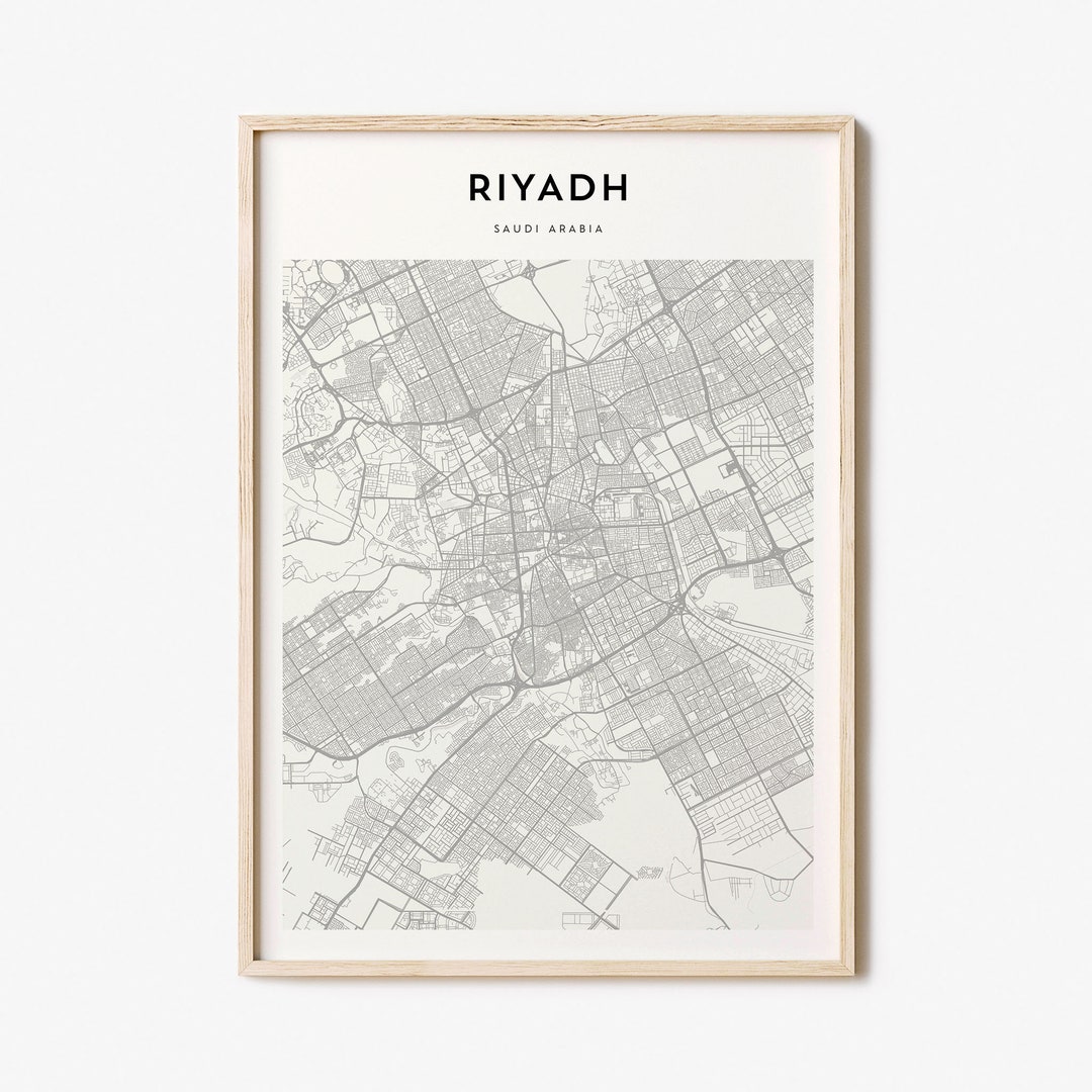 Riyadh Map Poster, Riyadh Map Print, Riyadh Personalized Map Art ...