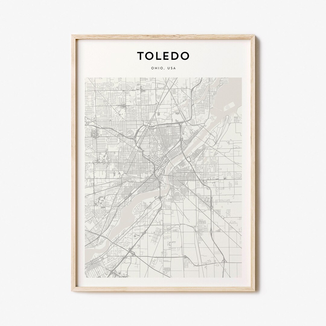 Toledo Map Poster, Toledo Map Print, Toledo Personalized Map Art ...