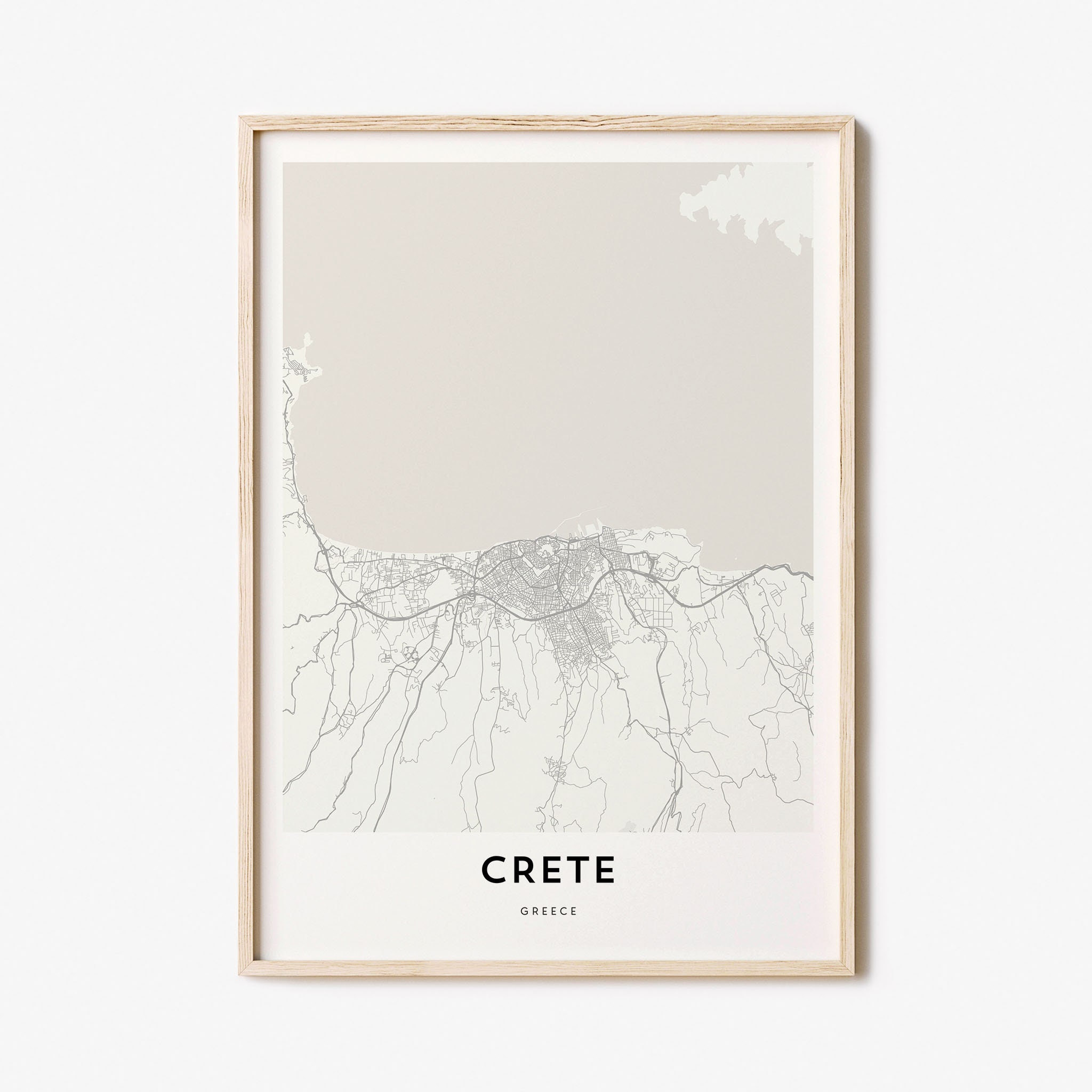 Map of Crete Crete Map Print Crete Map Poster City Map - Etsy UK