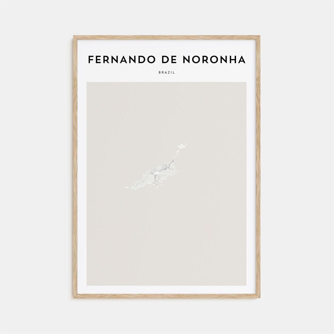 Fernando De Noronha Map Poster, Fernando De Noronha Map Print, Fernando ...