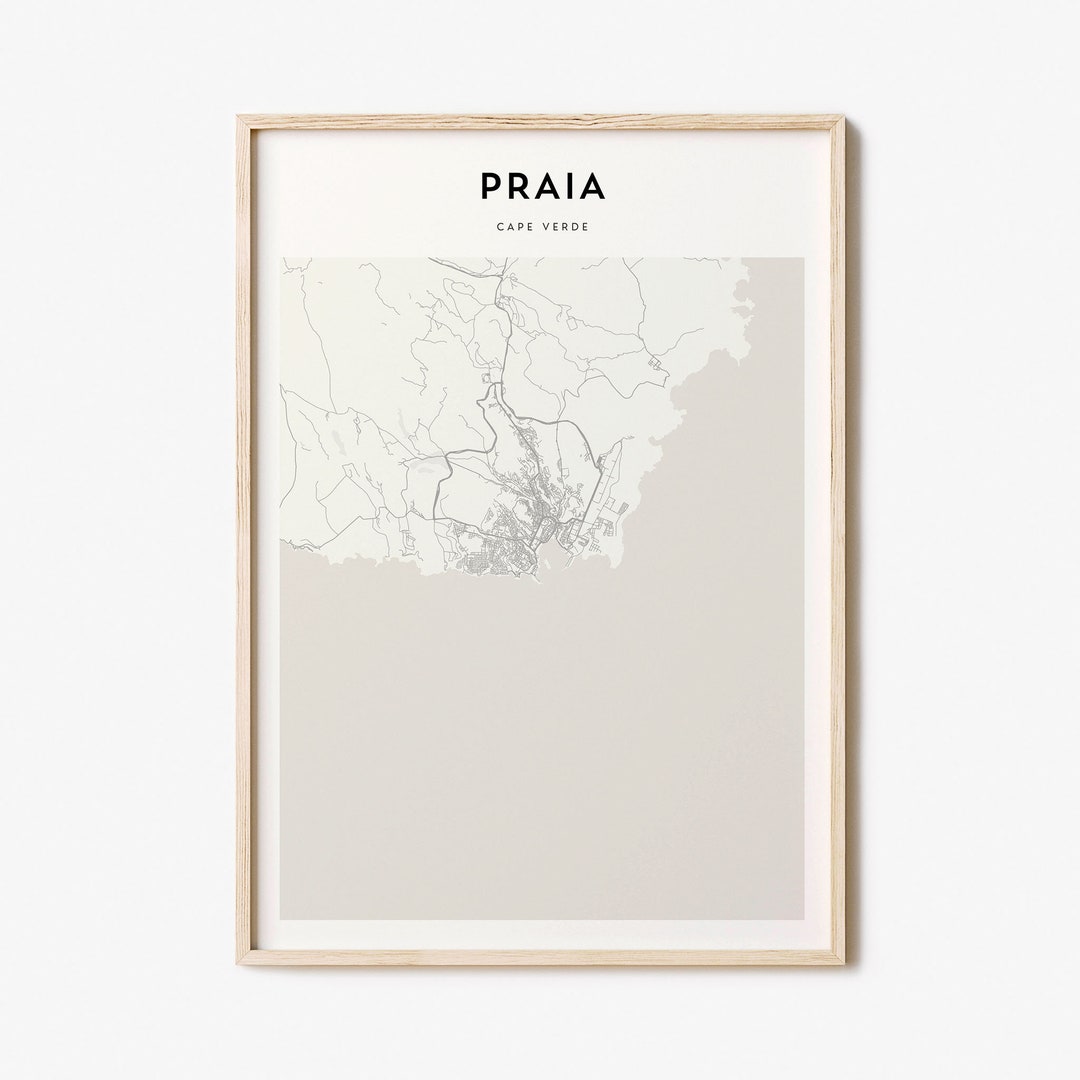 Praia Map Poster, Praia Map Print, Praia Personalized Map Art, Praia ...