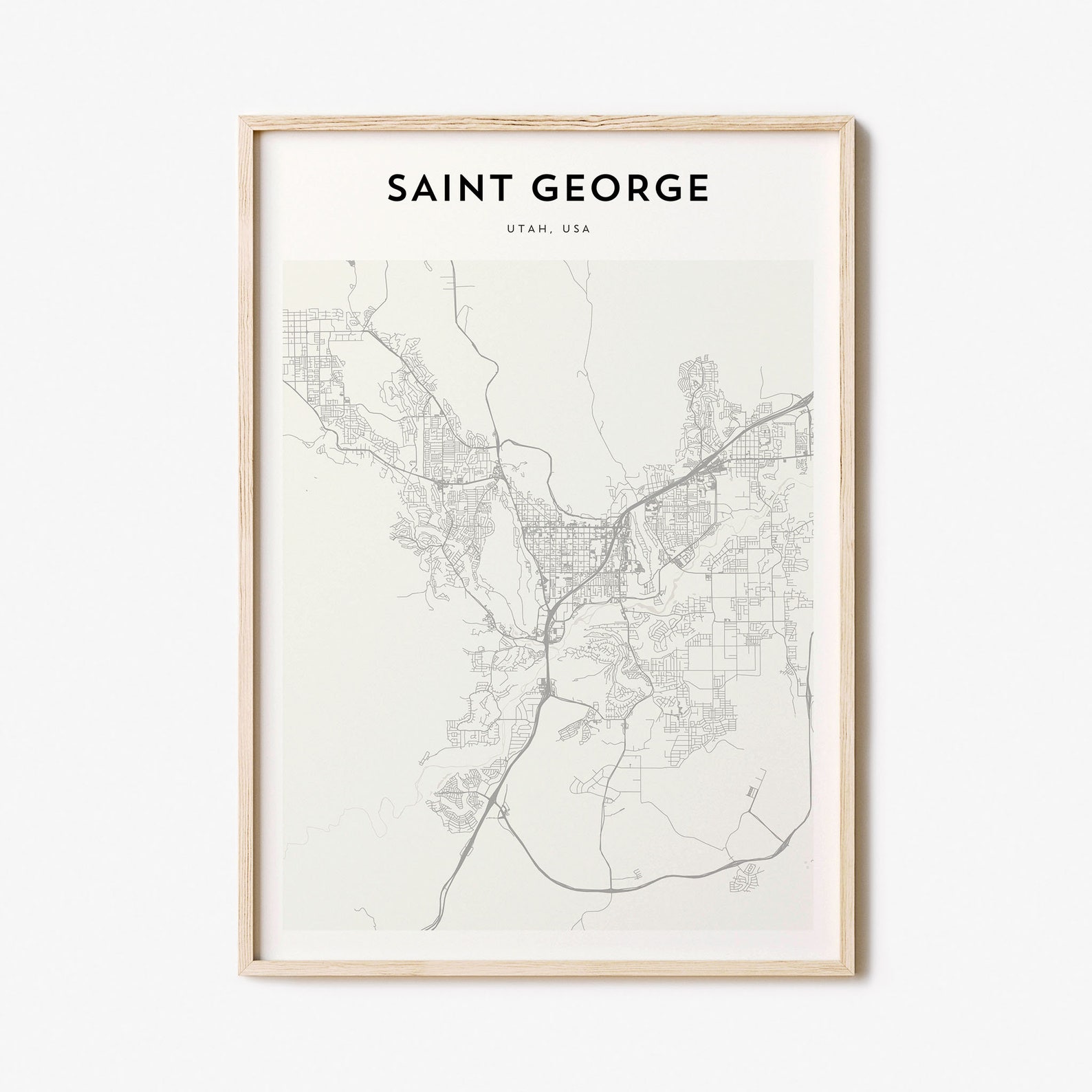 St. George Map Poster, St. George Map Print, St. George Personalized ...