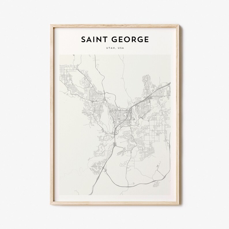 St. George Map Poster, St. George Map Print, St. George Personalized ...